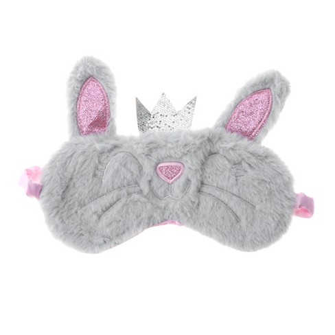 Unique Bargains Fleece Long Ear Cats Eye Mask Gray 1 Pc : Target