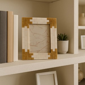 Two Tone Picture Frame with Tile Design - Home Decor Accent Frames ...