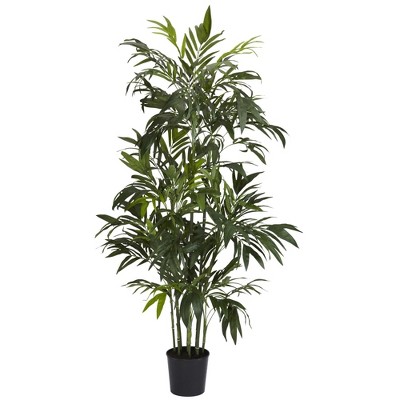 Nearly Natural 6' Artificial Green Bamboo Palm Silk Tree : Target