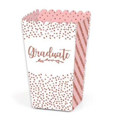 Big Dot Of Happiness Rose Gold Grad - Square Favor Gift Boxes ...
