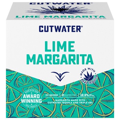 Cutwater Lime Tequila Margarita Cocktail - 4pk/12 Fl Oz Cans : Target