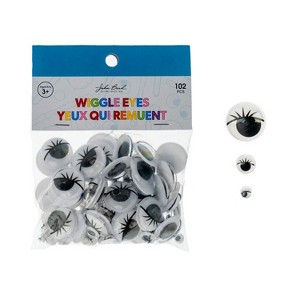 John Bead 102ct Googly Eyes with Lashes for Crafts, 3 Sizes Wiggle Eyes ...