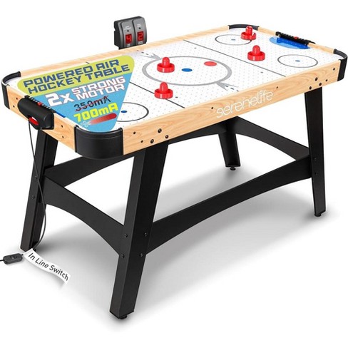 Serenelife 58" Air Hockey Game Table W/ Strong 12v Motor, Led ...