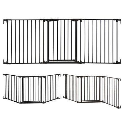 Dreambaby Discovery Metal Baby Gate, 76.5" Extra Wide 3 Panel Walk ...