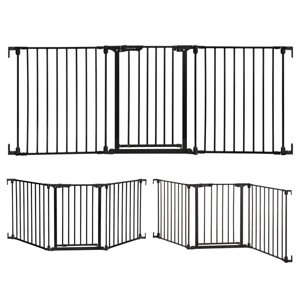 Dreambaby Discovery Metal Baby Gate, 76.5" Extra Wide 3 Panel Walk ...