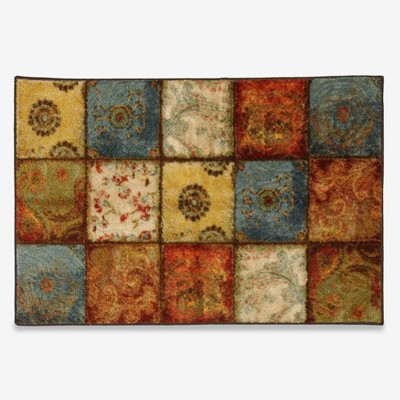 Brylanehome Non-skid Printed Loop Mohawk 20" X 34" Scatter Mat - Multi ...