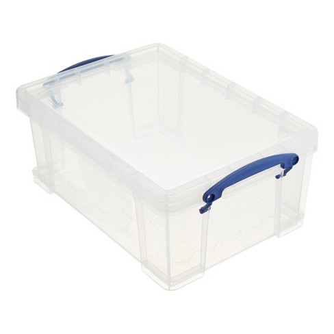 Really Useful Box 9 Liter Plastic Stackable Storage Container With Snap ...