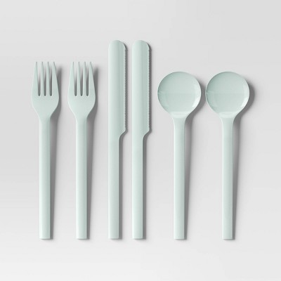 20pc Plastic Handle Flatware Set Mint - Room Essentials™ : Target