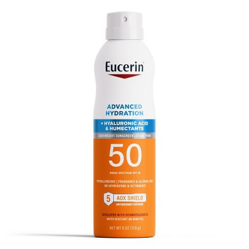 Eucerin Advanced Hydration Sunscreen Spray - Spf 50 - 6oz : Target