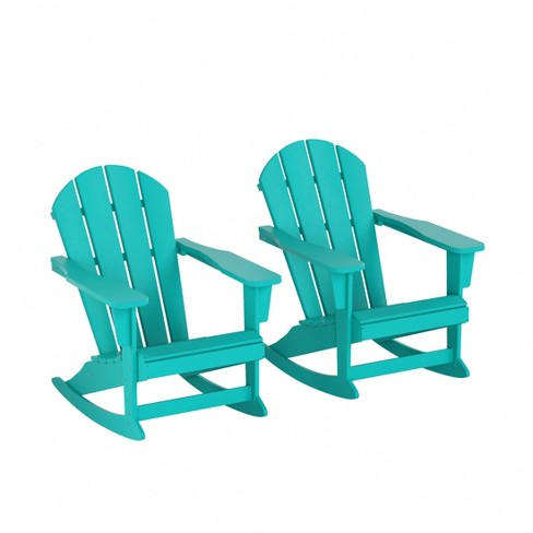 Westintrends Outdoor Patio Porch Rocking Adirondack Chair (set Of 2 ...
