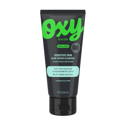 Oxy Sensitive Skin Acne Cream Cleanser 5oz Target