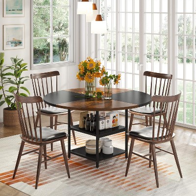 Tribesigns 47 Inches Round Dining Table For 4 People, Brown : Target