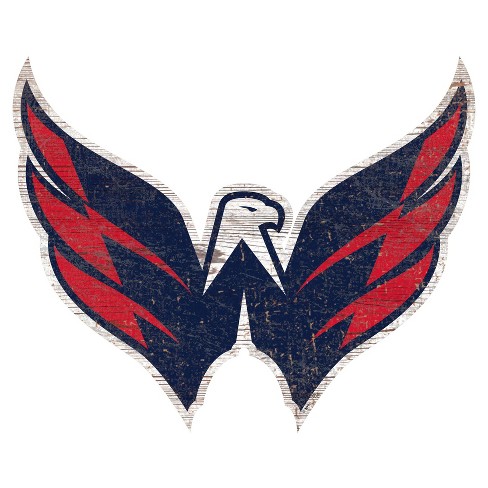 Nhl Washington Capitals Distressed Logo Cutout Sign : Target