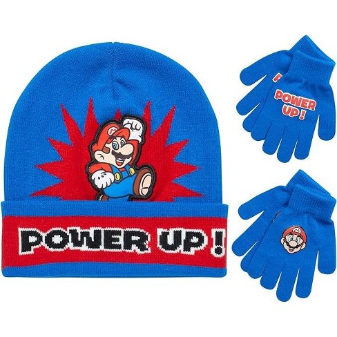 Super Mario Bros. Winter Hat 2 Pair Gloves, Little Boys Ages 4-7 : Target