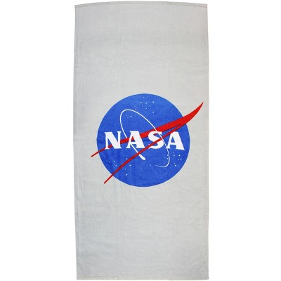 Intimo Nasa Meatball Logo Terry Bath Towel Space Agency Grey : Target