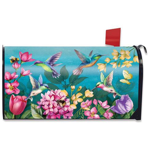 Spring Springtime Hummingbirds Oversized Mailbox Cover - Oversized ...