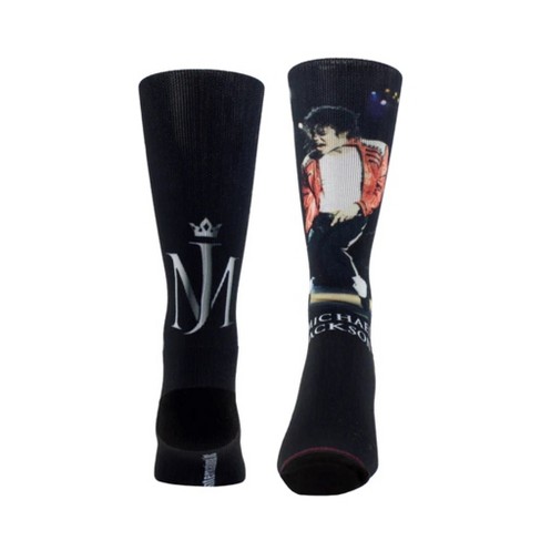 Michael Jackson Men's Crew Socks, Dye-sublimated Toe Stand - 1 Pair ...
