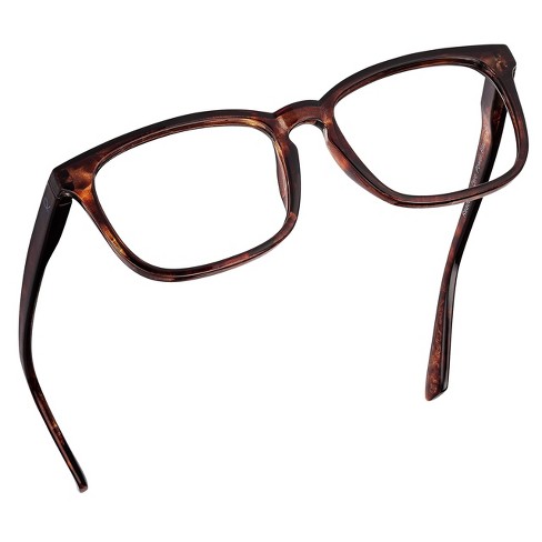 Readerest 3.25 Magnification Blue Light Blocking Reading Glasses, Brown ...