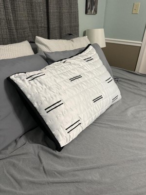 Standard Satin Quilt Sham Dark Blue Denim - Room Essentials™: Oeko-tex ...