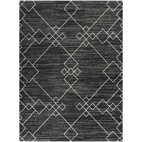 7'10"x10' Alberto Transitional Geometric Rug Black - Balta Rugs: Large ...
