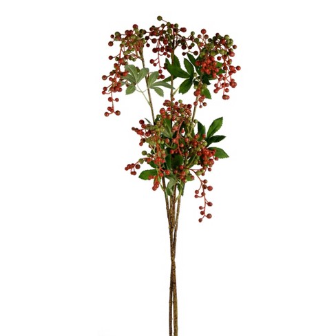 Vickerman 38" Artificial Red Berry Spray. There Are 3 Sprays Per Pack ...