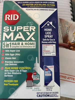 Rid Super Max 5-in-1 Hair & Home Complete Lice Treatment Kit : Target