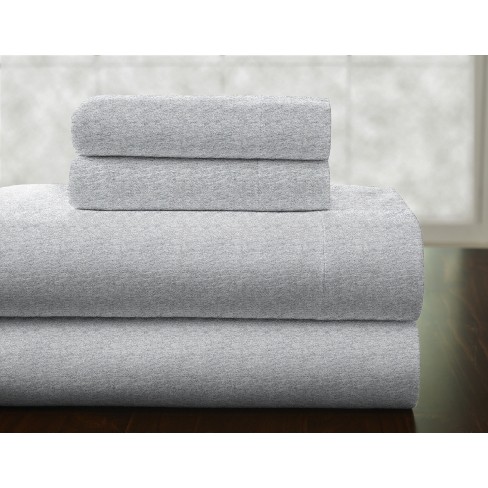 Pointehaven Heavy Weight 100% Cotton Heather Grey 170 Gsm Flannel 4 Pc ...