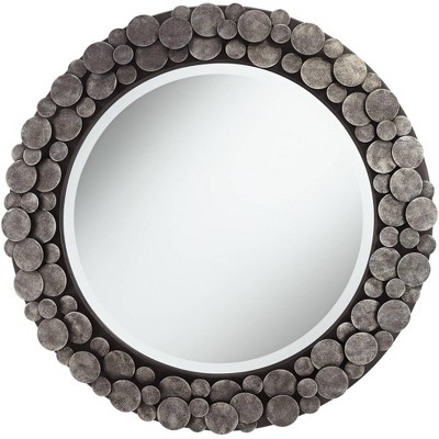 Uttermost Rolin Round Vanity Wall Mirror Industrial Rustic Staggered ...
