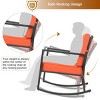Costway Patio Rattan Rocker Chair Outdoor Glider Wicker Rocking Chair ...