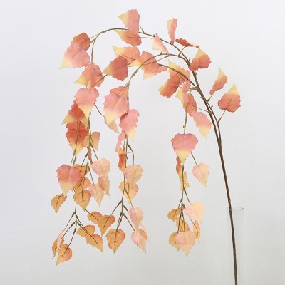 Sullivan's Christmas Draping Leaf Spray, Orange Faux Floral Stem for ...