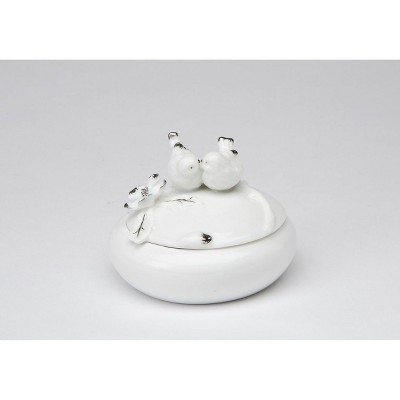 Kevins Gift Shoppe Ceramic White Birds Jewelry Box : Target