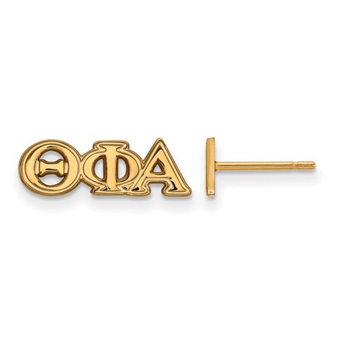 Black Bow Jewelry 14k Yellow Gold Plated Sterling Silver Theta Phi ...