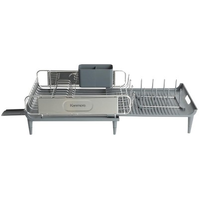 Kenmore Loxdell Stainless Steel Extendable DIsh Rack with Drainboard ...