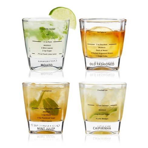True Cocktail Recipe Glasses-rocks Cocktail Glasses With Recipes For ...
