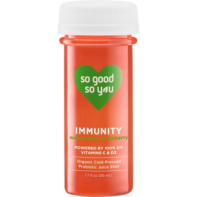 So Good So You Immunity Watermelon Strawberry Organic Probiotic Shot ...
