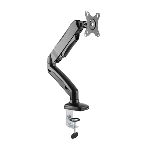 Premium Height Adjustable Single Monitor Arm Black - Rocelco: Ergonomic ...
