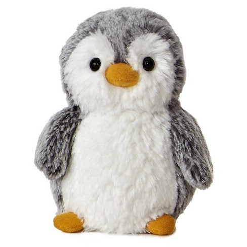 Aurora Pompom Penguin 6" Grey Stuffed Animal : Target