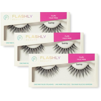 Flashly Beauty - Fluffit Faux Mink - False Eyelashes - Sashay - Black ...