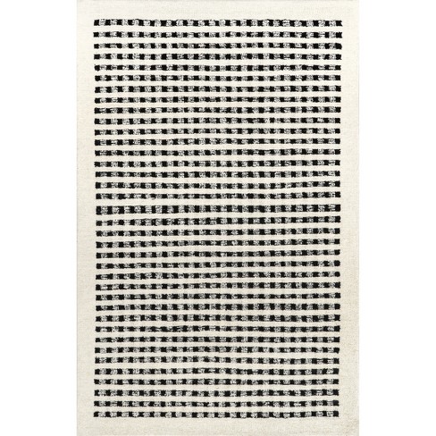 Nuloom Adahlia Checkered Wool Area Rug 5' X 8' In Ivory : Target