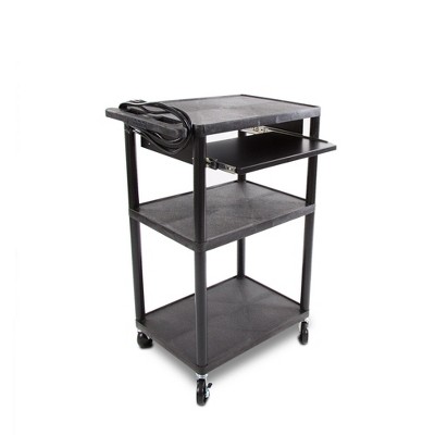 Stand Steady Line Leader Plastic Av Cart + Keyboard Tray| Mobile ...