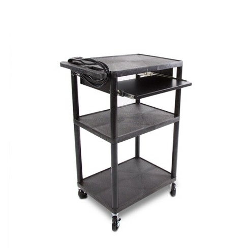 Stand Steady Line Leader Plastic Av Cart + Keyboard Tray| Mobile ...