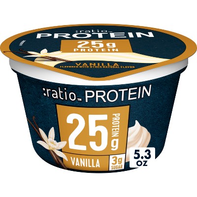 :ratio Protein Vanilla Greek Yogurt Cultured Dairy Snack Cup - 5.3oz ...
