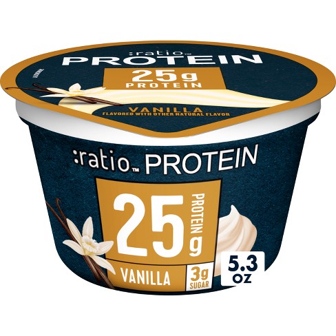 ratio Protein Vanilla Greek Yogurt Cultured Dairy Snack Cup 5.3oz Target