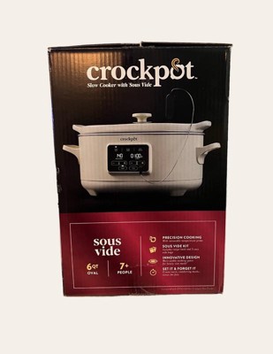 Crock-pot 6qt Programmable Slow Cooker With Sous Vide - Oat Milk Ivory ...