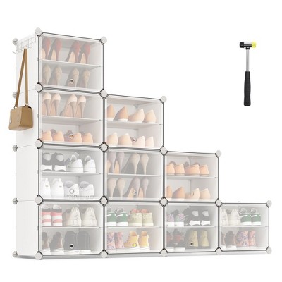 Songmics 10-cube Shoe Organizer With Doors, 40 Pair Shoe Storage ...