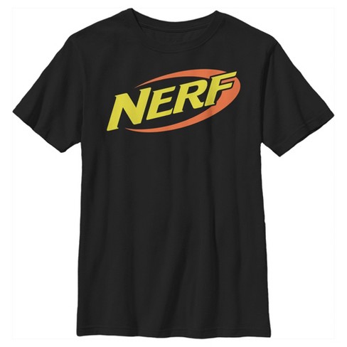 Boy's Nerf Classic Logo T-shirt - Black - Medium : Target