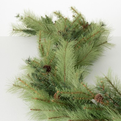 5'l Sullivans Lush Green Mixed Pine Garland, Green Christmas Garland ...