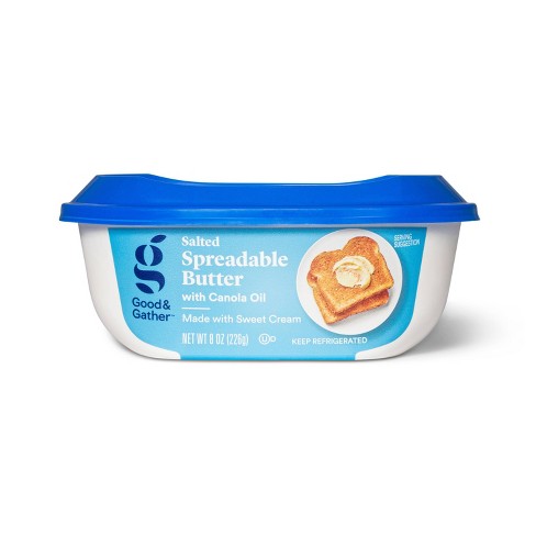 Salted Spreadable Butter With Canola Oil - 8oz - Good & Gather™ : Target