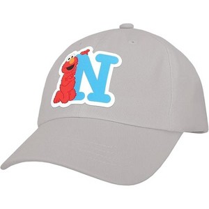 Sesame Street Elmo Kids Toddler Cap with Initial (N) Grey, Toddler Boys ...