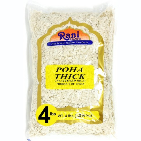 Poha Thick (flattened Rice) - 64oz (4lbs) 1.81kg - Rani Brand Authentic ...